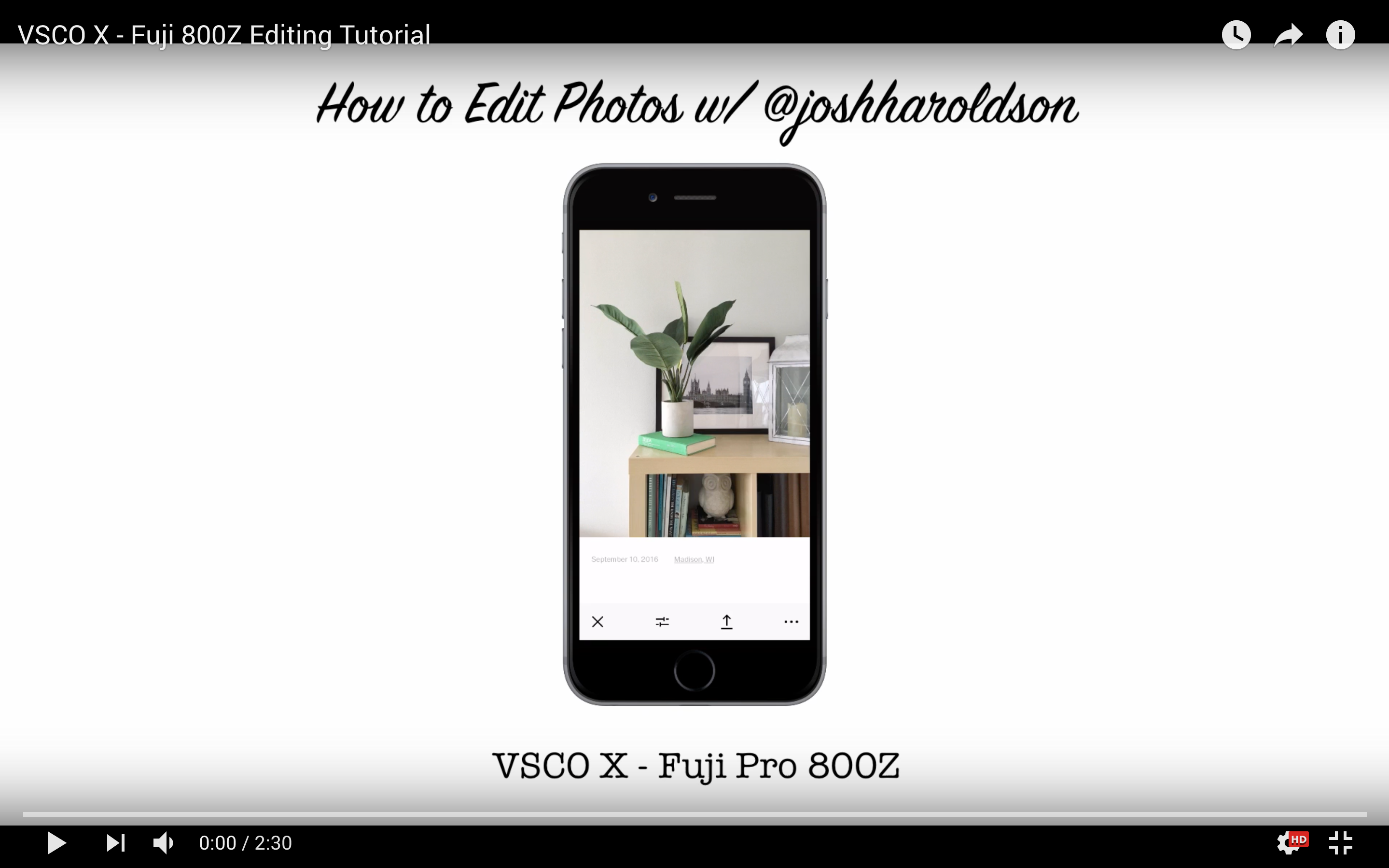 Before / After #10: Editing with VSCO X - Josh Haroldson